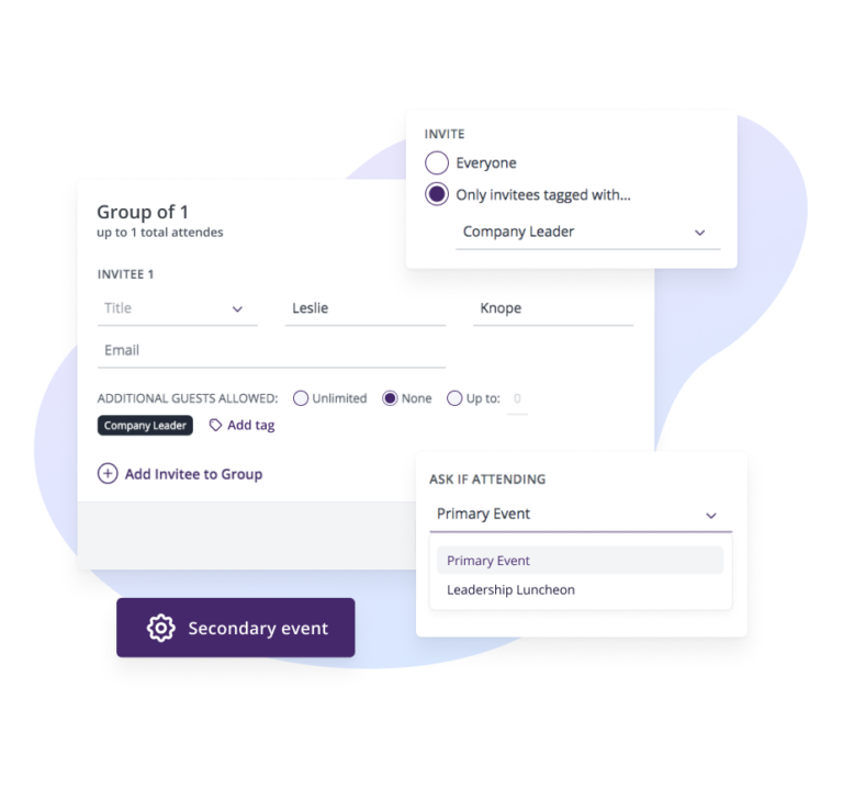 Secondary Events & Multi-part Event Management - RSVPify